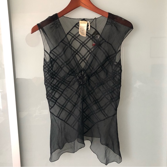 Max Studio | Tops | Max Studio Special Edition 0 Silk Sheer Blouse Xs | Poshmark